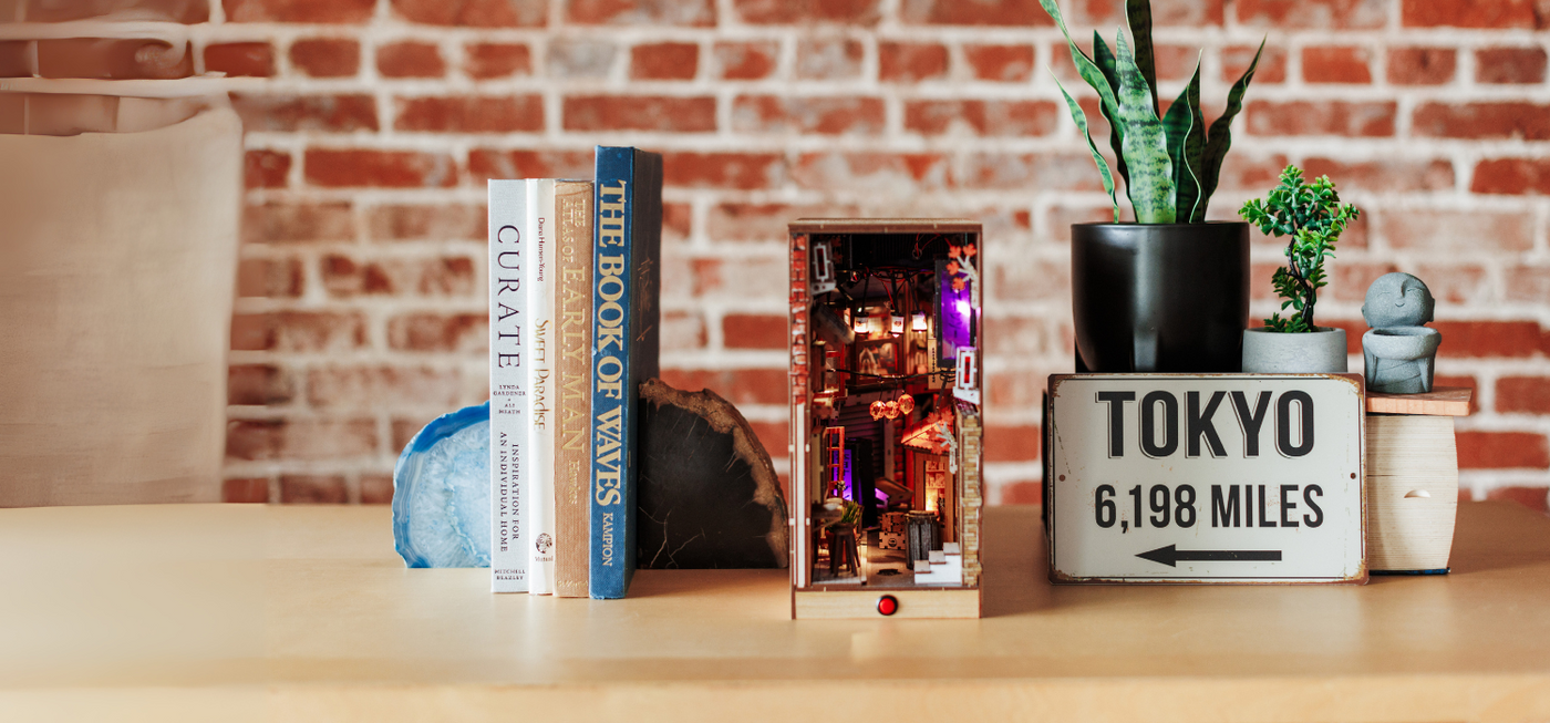 Travel Inspired DIY book nook kits - Build your 3D bookshelf insert ...